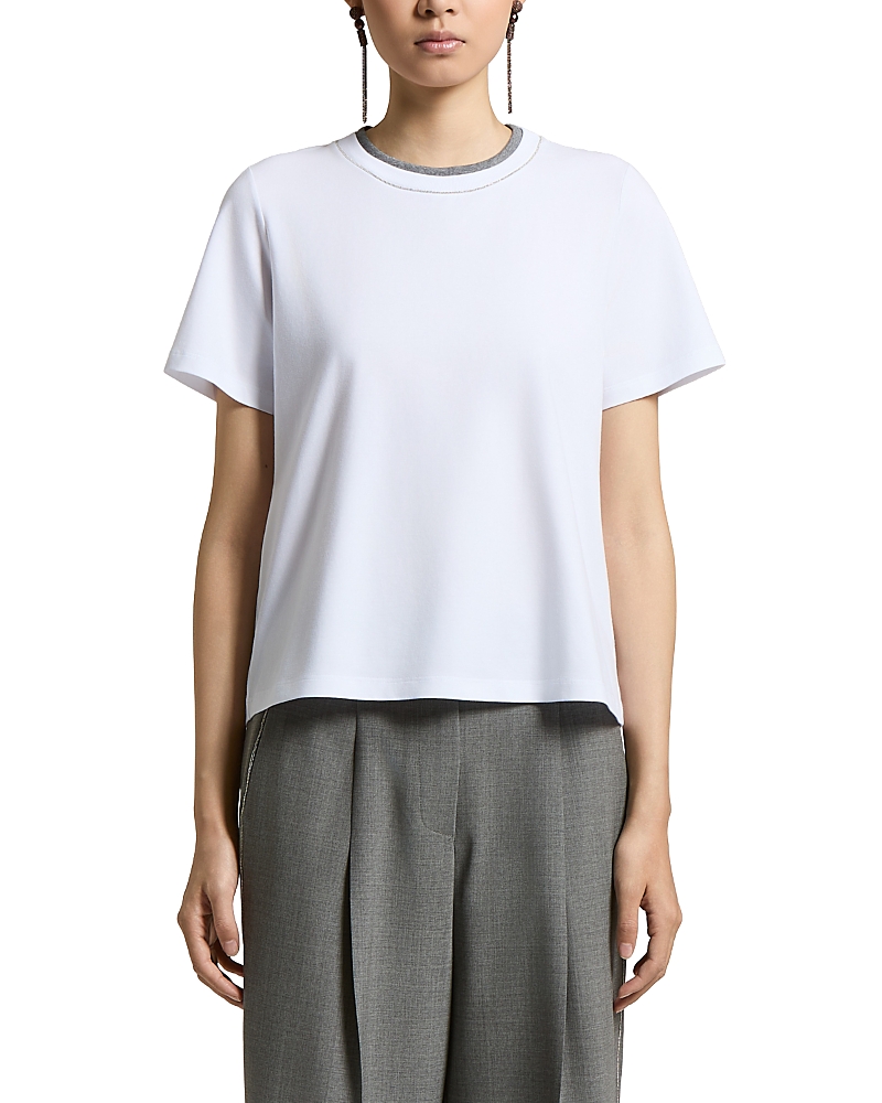 PESERICO Peserico Stretch Cotton Jersey Crewneck Tee